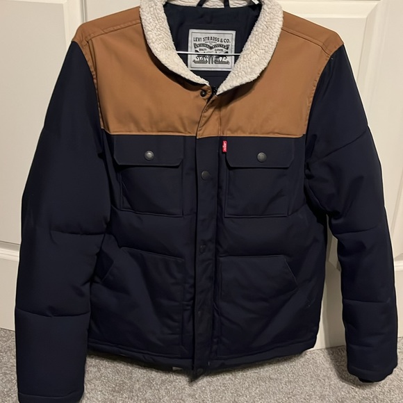 Cisco | Jackets & Coats | Levi Strauss Co Navy And Camel Color Jacket ...